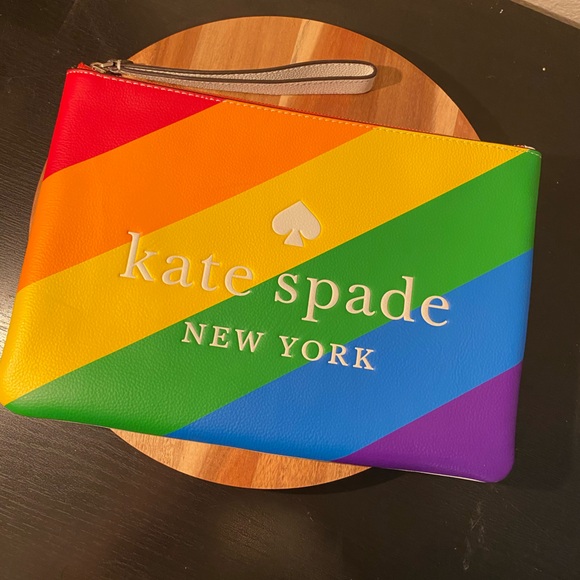 kate spade | Bags | Kate Spade Large Pride Rainbow Clutch Pouch | Poshmark